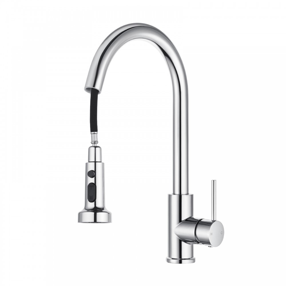 3 Modes Pull Out Kitchen Laundry Sink Mixer Tap 360° Swivel Chrome Faucet