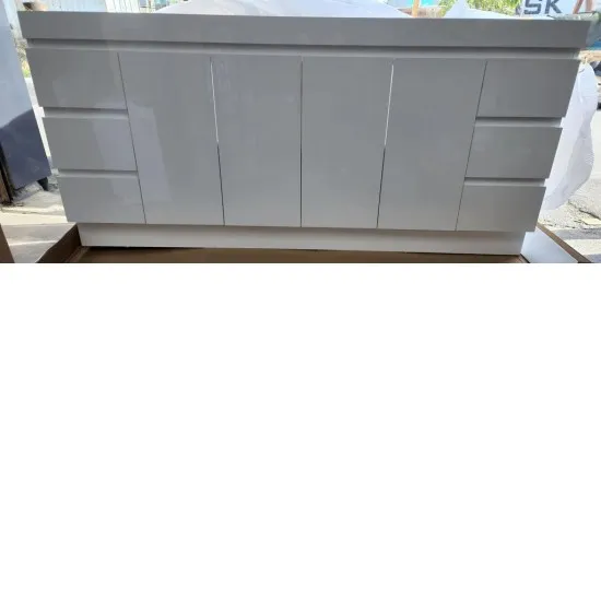 MADRID 1800X460X850MM PLYWOOD FLOOR STANDING VANITY - GLOSS WHITE WITH ...