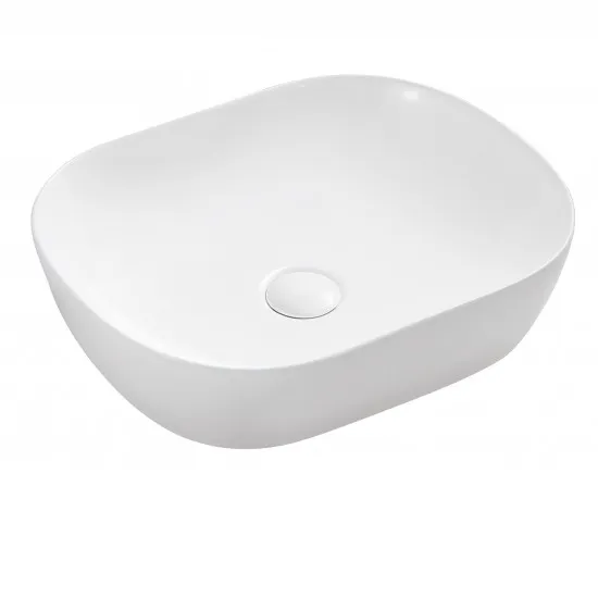 465*375*115mm Above Counter Rectangle Matt White Ceramic Basin Counter ...