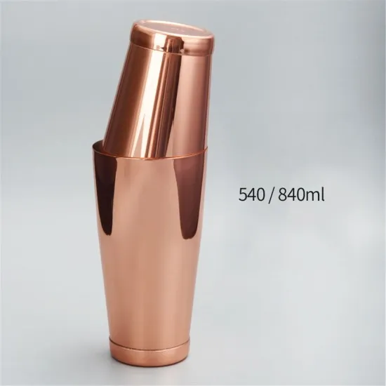 Copper Cocktail Shaker Set Maker Mixer Martini Spirits Bar Strainer ...