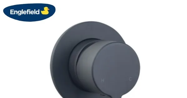 Englefield Studio Pin Lever Handle Matte Black Shower/Bath Mixers