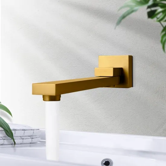 Ottimo Nero Brushed Yellow Gold Bath/Basin Swivel Wall Mounted Spouts ...
