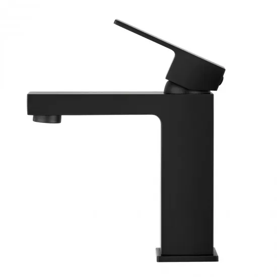 WELS Watermark Bath Basin Square Matt Black Mixer Tap Sink Faucet Solid ...