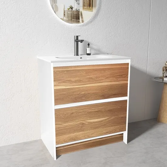 GL 900mm Plywood Floor Standing Vanity With Ceramic Basin