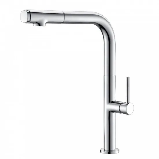 Round Chrome Pull Out Kitchen/Laundry Sink Mixer Taps Swivel Kitchen ...