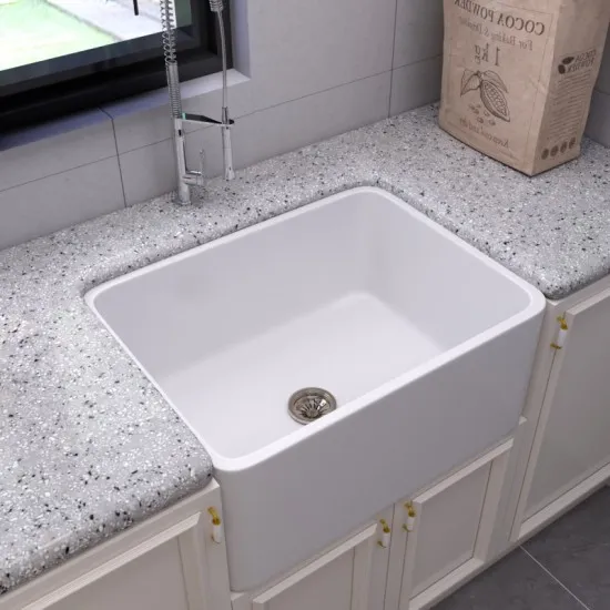 610x460x255mm Ceramic Butler Sink – Single Bowl Farmhouse Kitchen ...