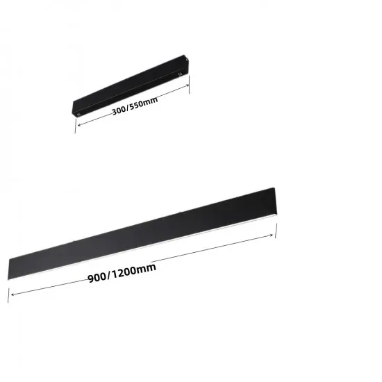 1500mm Linear Black Minimalist Bar Counter Light