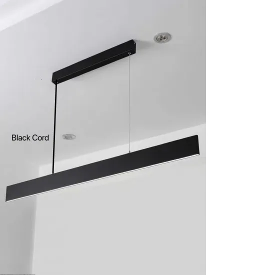 Linear Black Modern Island Bar Light 1200mm