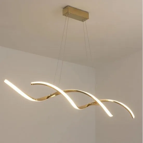 Linear Golden Kitchen Island Bar Light