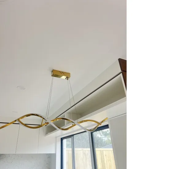 Linear Golden Kitchen Island Bar Light