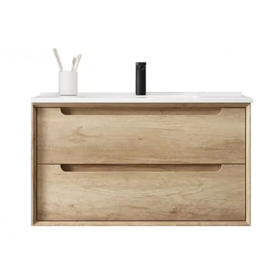 750X460mm Scented750WBASE LIGHT OAK WALL HUNG VANITY