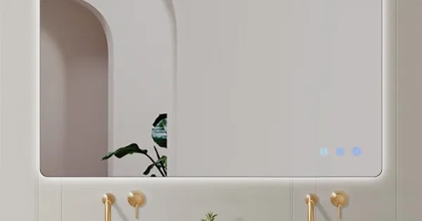 1200x750mm Frameless LED Mirror – Motion Sensor, Demister & 3-Color ...