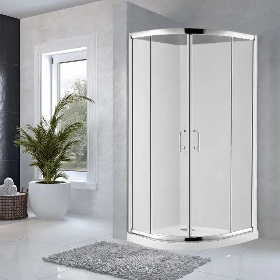 1000*1000*1900mm 2-Panel Sliding door Round Shower Box