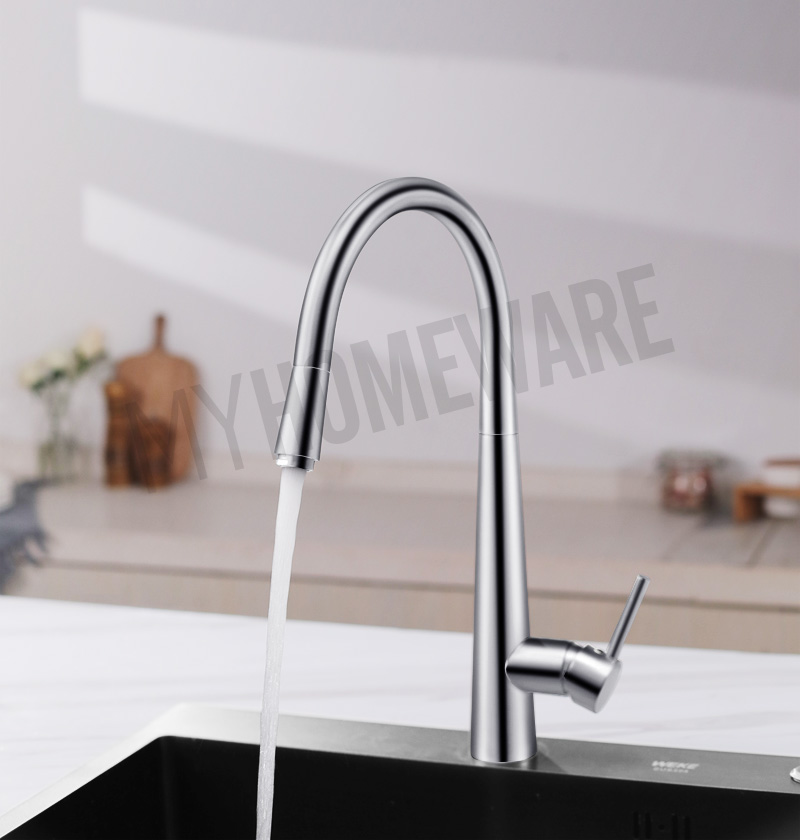 Chrome Pull Out/Down Kitchen/Laundry Sink Mixer Taps Swivel Kitchen Tapware